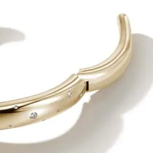 John Hardy Surf Hinged Cuff With Diamonds