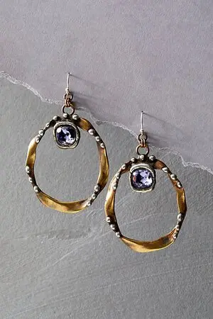 MIKAL WINN Twisted Hoops - Tanzanite