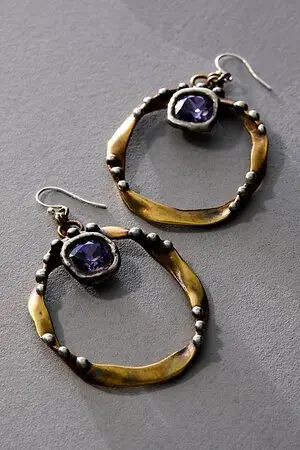 MIKAL WINN Twisted Hoops - Tanzanite