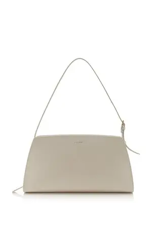 THE ROW The Row Black Calf Leather Dalia Baguette Bag White
