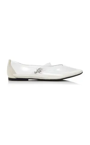 THE ROW Boheme Pvc Mary Jane Flats - White