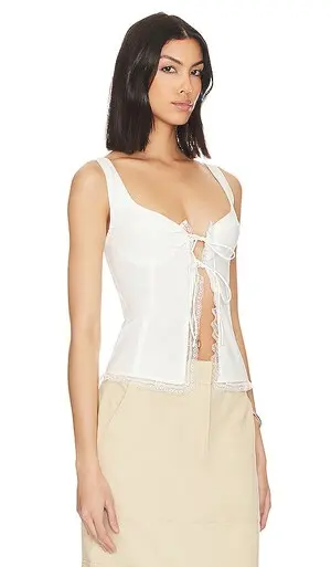 MORE TO COME Cristal Tie Front Top