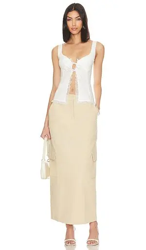 MORE TO COME Cristal Tie Front Top