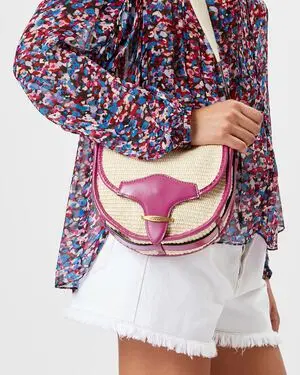 Isabel Marant Étoile Botsy Small Satchel Raffia Bag