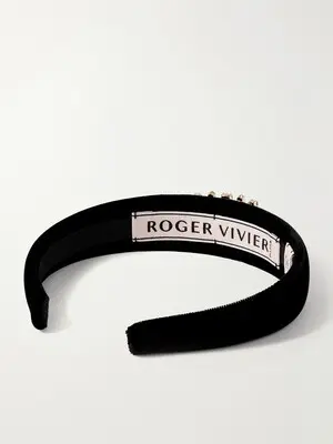 ROGER VIVIER Broche Velvet Headband
