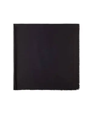Prada Symbole Silk And Wool Jacquard Shawl - Black