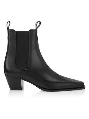 TOTEME Women's The City Boot Ankle Booties - Black  - Black