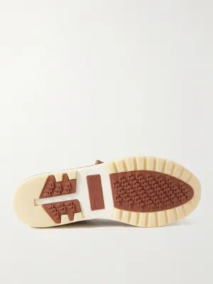Loro Piana 360 Flexy Leather-trimmed Wish® Wool Sneakers - Neutrals