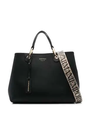 Emporio Armani Debossed-logo Tote - Black