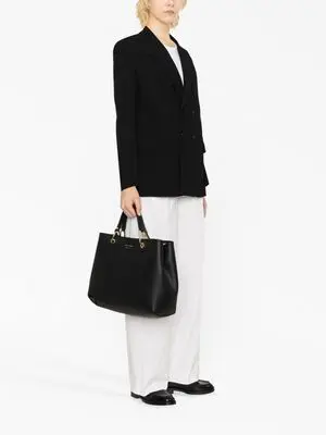 Emporio Armani Debossed-logo Tote - Black
