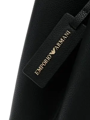 Emporio Armani Debossed-logo Tote - Black