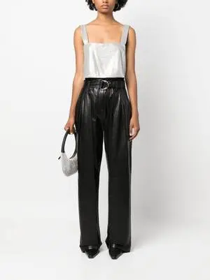 IRO PARIS Adica Straight-leg Leather Trousers