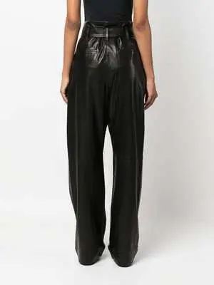 IRO PARIS Adica Straight-leg Leather Trousers