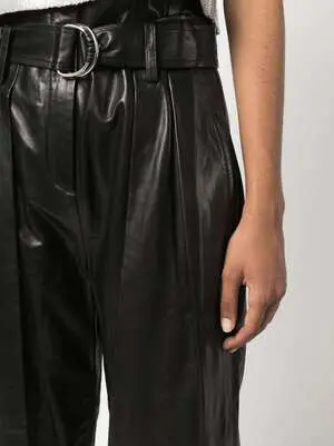 IRO PARIS Adica Straight-leg Leather Trousers