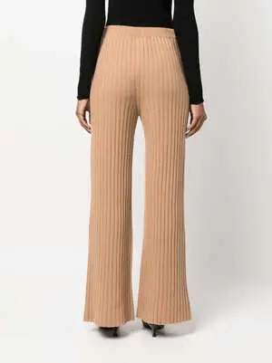 TWINSET Logo-patch Ribbed-knit Trousers
