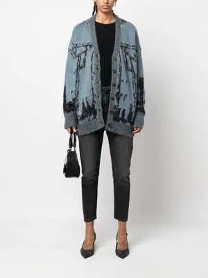 DIESEL® M-rodi Patterned Intarsia-knit Cardigan