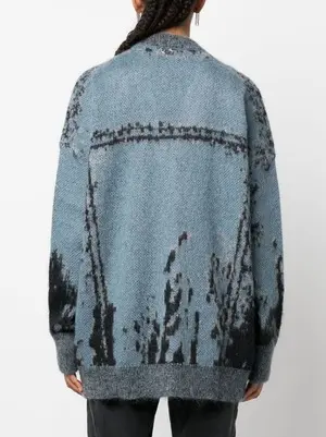 DIESEL® M-rodi Patterned Intarsia-knit Cardigan
