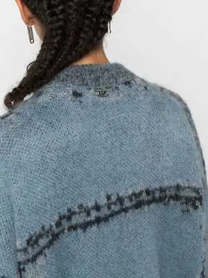 DIESEL® M-rodi Patterned Intarsia-knit Cardigan