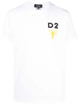 Dsquared2 Pixel-print Short-sleeve T-shirt - White