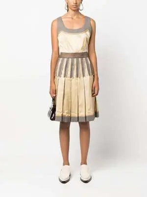Moschino Sleeveless Pleated Dress