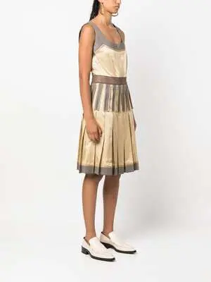 Moschino Sleeveless Pleated Dress