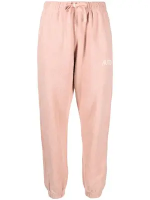 AUTRY Tapered-leg Cotton Trousers - Pink