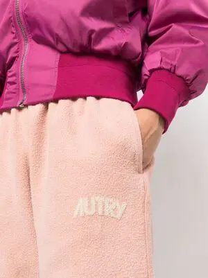 AUTRY Tapered-leg Cotton Trousers - Pink