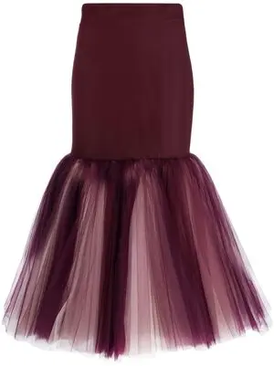 Moschino Fishtail Pencil Midi Skirt - Purple