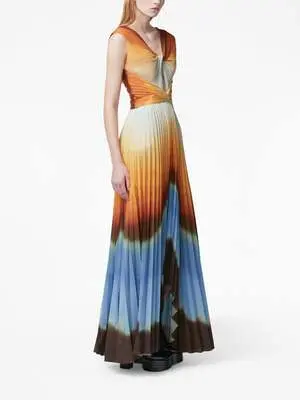 Altuzarra Kalymnos Shibori-print Maxi Dress - Neutrals