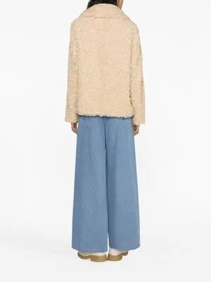 Stella McCartney Teddy Faux-fur Oversized Coat - Neutrals