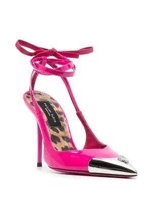 Philipp Plein Crystal Skull 105mm Leather Pumps