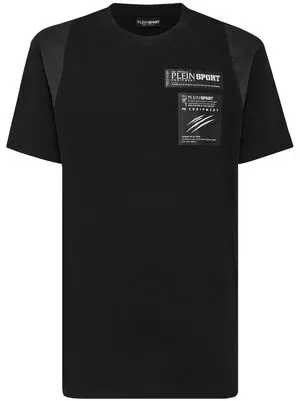 PLEIN SPORT Logo-print Cotton T-shirt - Black