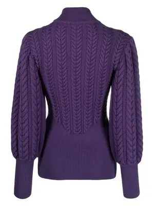 Philipp Plein Long-sleeve Knitted Wool Jumper - Purple