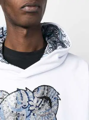 Philipp Plein Rhinestone Teddy-bear Print Hoodie