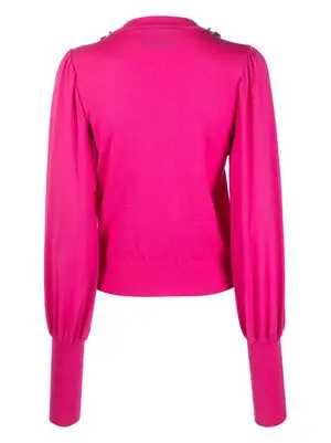 Philipp Plein Crystal-embellished Wool Jumper - Pink