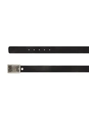 Dolce & Gabbana Logo-buckle Leather Belt - Black