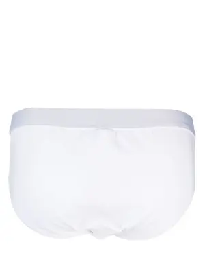 Dolce & Gabbana Logo-waistband Stretch-cotton Briefs - White
