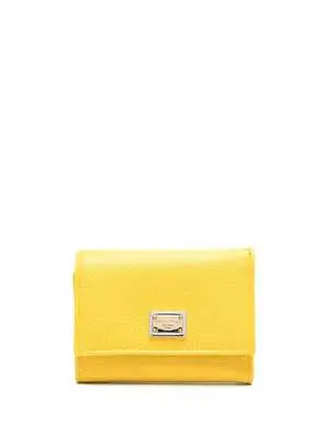 Dolce & Gabbana Logo-plaque Compact Wallet - Yellow