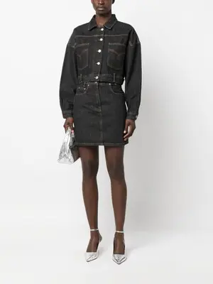 Moschino High-waist Denim Mini Skirt