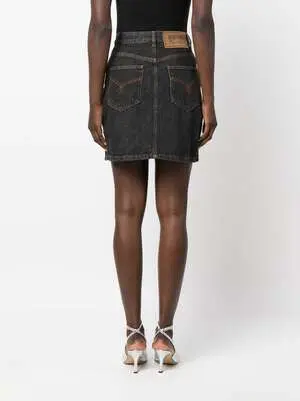 Moschino High-waist Denim Mini Skirt