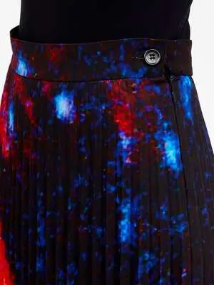 MAISON MARGIELA Abstract-print Pleated Skirt