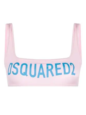 Dsquared2 Technicolor Bandeau-style Bikini Top - Pink