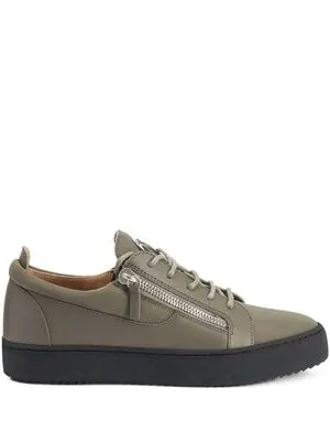 GIUSEPPE ZANOTTI Frankie Double-zip Low-top Sneakers - Green