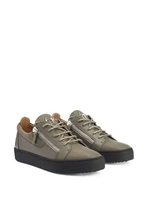 GIUSEPPE ZANOTTI Frankie Double-zip Low-top Sneakers - Green