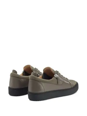 GIUSEPPE ZANOTTI Frankie Double-zip Low-top Sneakers - Green