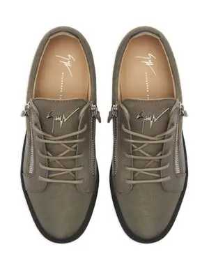 GIUSEPPE ZANOTTI Frankie Double-zip Low-top Sneakers - Green