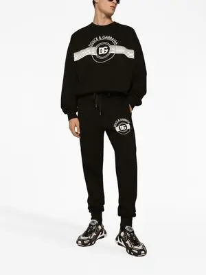 Dolce & Gabbana Logo-print Long-sleeved Cotton Sweatshirt