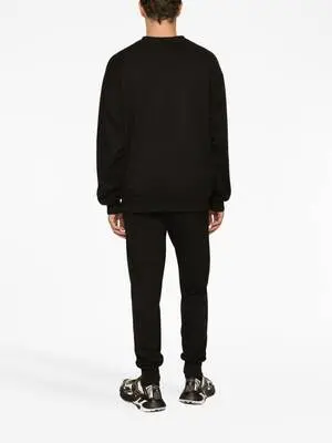 Dolce & Gabbana Logo-print Long-sleeved Cotton Sweatshirt
