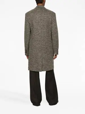 Dolce & Gabbana Single-breasted Melange Coat - Grey
