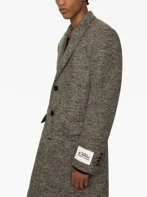 Dolce & Gabbana Single-breasted Melange Coat - Grey